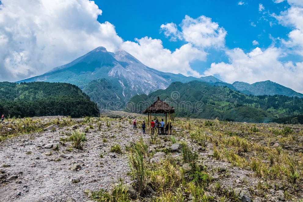 The Great Merapi stock image. Image of indonesia, beautiful - 86138267