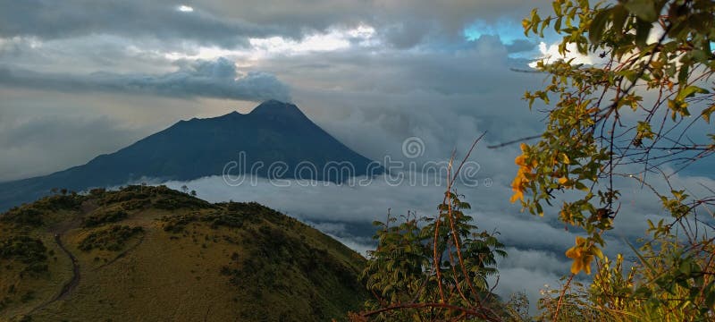 The Great Merapi stock image. Image of selo, indonesia - 262066413