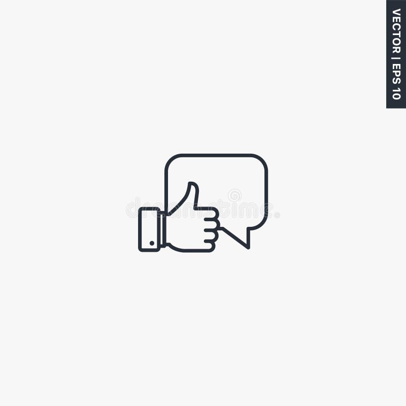 Great Message, Linear Style Sign for Mobile Concept and Web Design ...