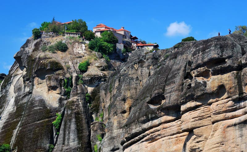 Great Meteor Monastery, Greece Stock Photo - Image of isolate, highland ...