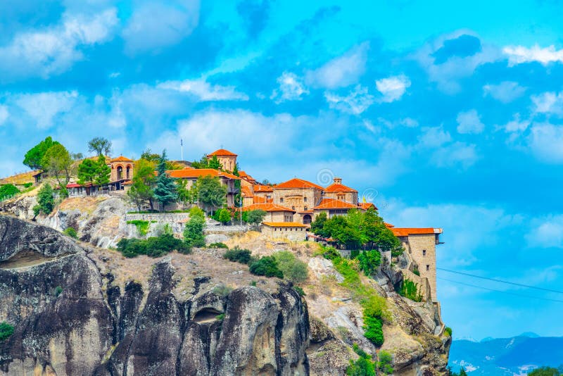 Great Meteor Monastery at Meteora, Greece Stock Photo - Image of ...