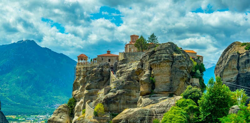 Great Meteor Monastery at Meteora, Greece Stock Photo - Image of ...