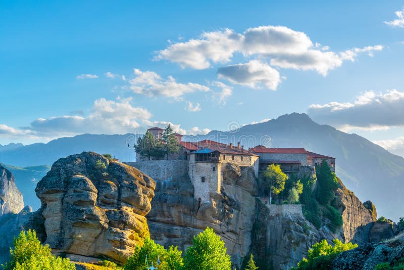 Great Meteor Monastery at Meteora, Greece Stock Photo - Image of ...