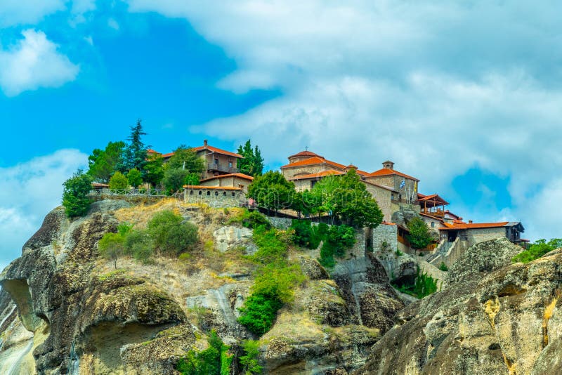 Great Meteor Monastery at Meteora, Greece Stock Image - Image of ...