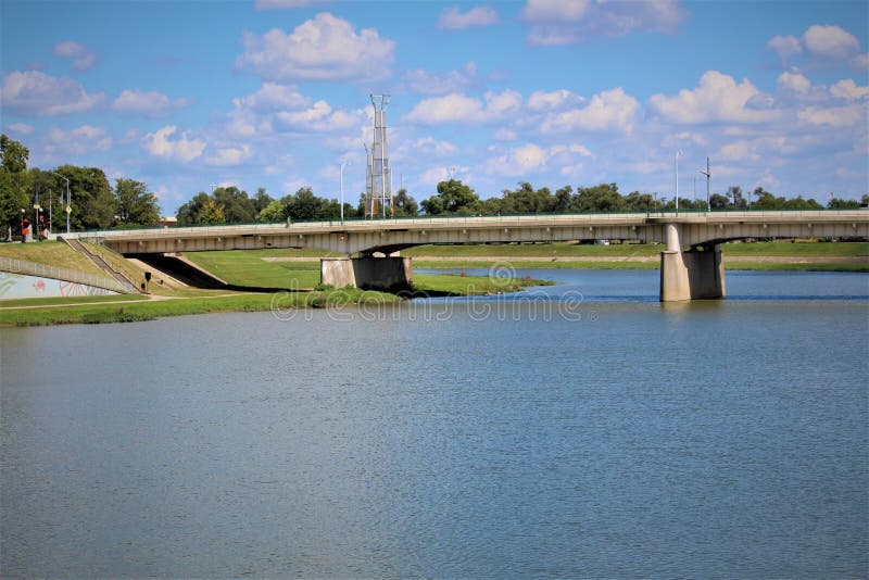 Great Miami River stock image. Image of nature, city - 125282307