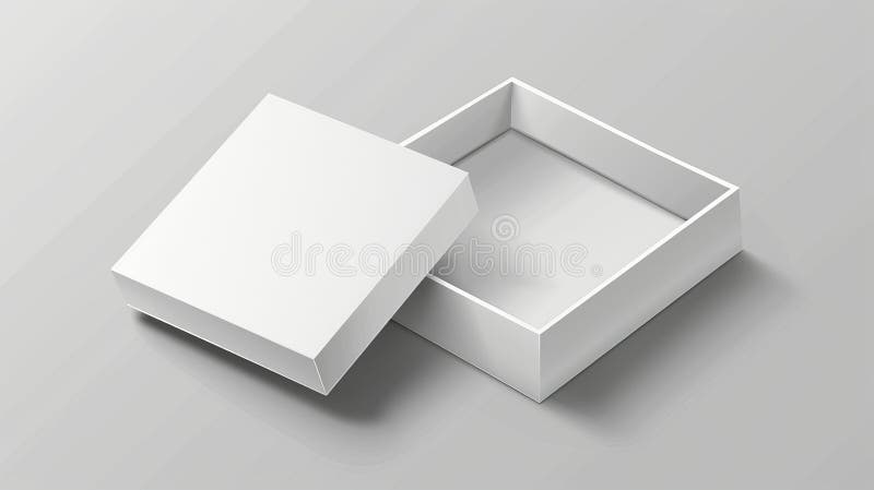 This is a Great Modern Illustration of a Cool White Package Cardboard ...