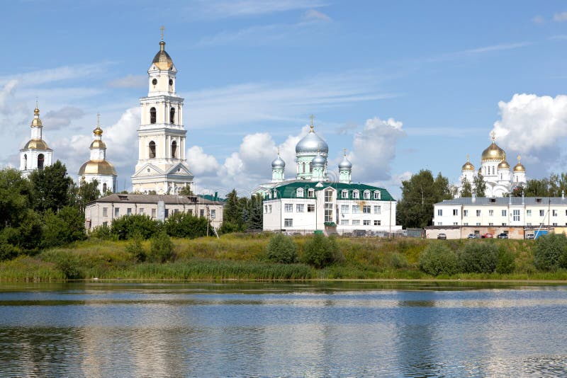Russia. Diveevo. Monastery of St. Seraphim of Sarov. View from the ...