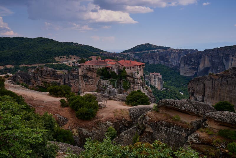 Great Monastery of Varlaam at the Complex of Meteora Monasteries ...