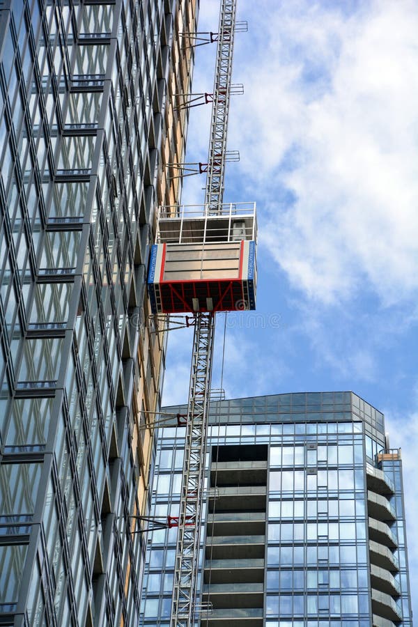 Great Montreal Elevators for Building on Construction Editorial Image ...