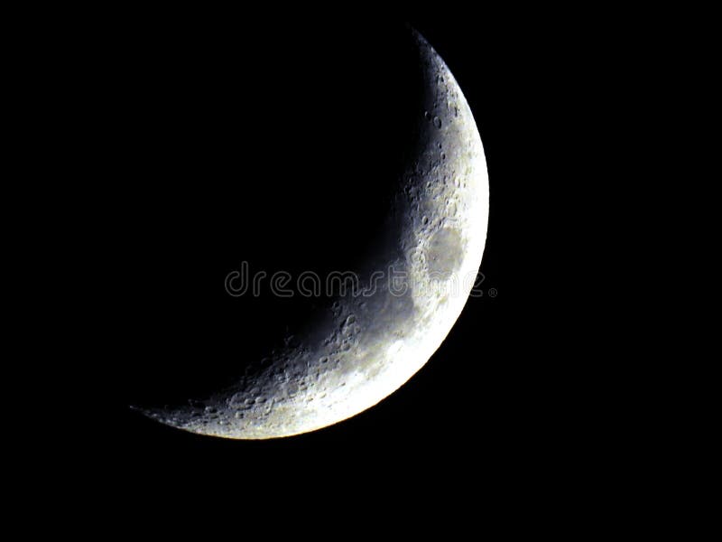 Great Moon in Increasing Phase Stock Image - Image of clear, planet ...