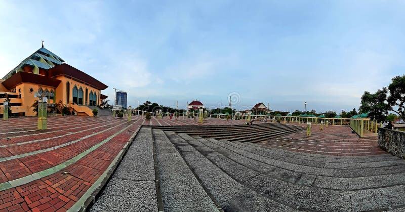 The Great Mosque of Batam City Stock Image - Image of great, batam ...