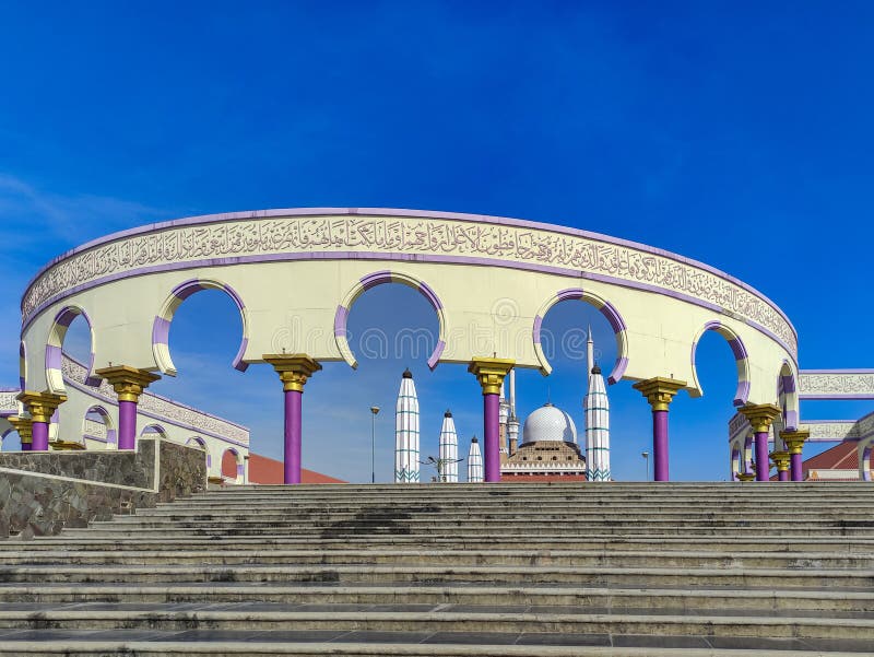 Great Mosque of Central Java in Semarang. Circular Mosque Structure ...