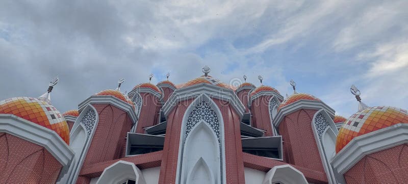 Great mosque with 99 domes stock image. Image of blue - 262787759