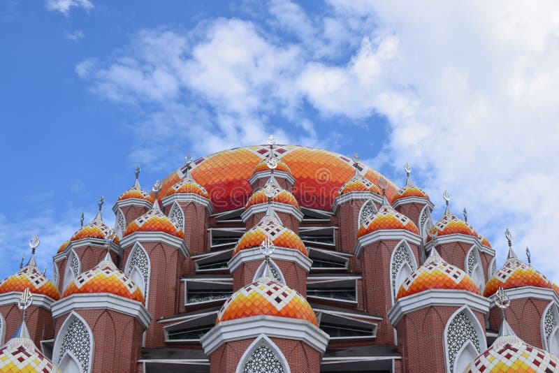 Great mosque with 99 domes stock photo. Image of background - 262787754