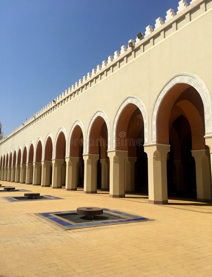 The Beautiful Grand Mosque is in the Middle East. Stock Photo - Image ...
