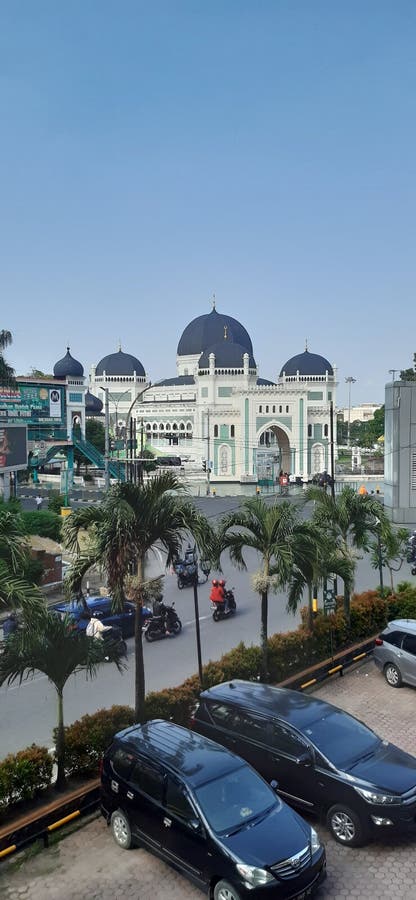 The Great Mosque Medan City Editorial Stock Photo - Image of medan ...