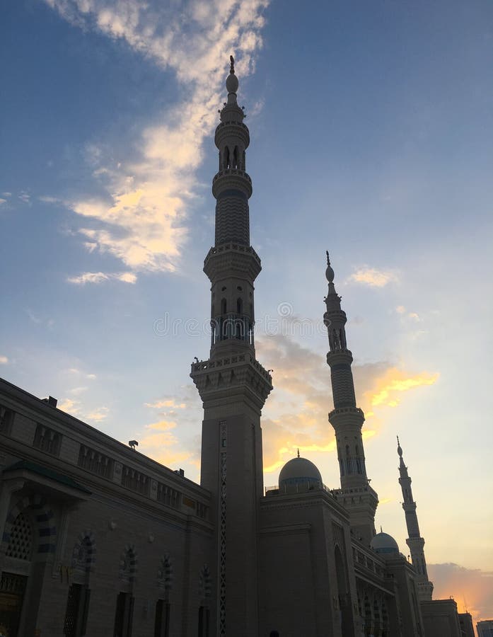 Great Mosque in the Middle East. Stock Image - Image of makah, dusk ...