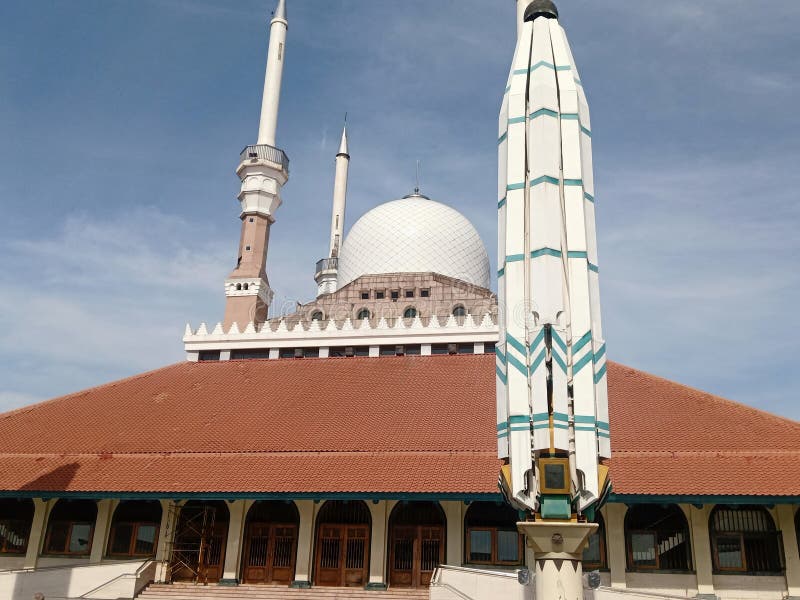 The Great Mosque of Semarang, Central Java, Indonesia with an Automatic ...