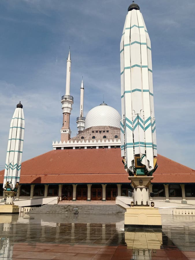 The Great Mosque of Semarang, Central Java, Indonesia with an Automatic ...