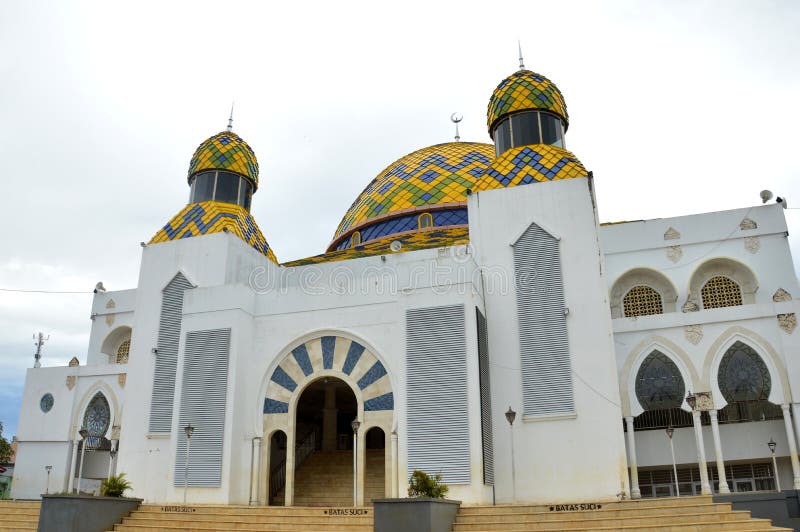 Great Mosque at Taqwa stock photo. Image of culture, blue - 69601358