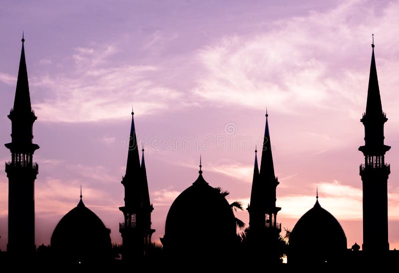 Silhouette of the Great Mosque Tuban East Java Stock Photo - Image of ...