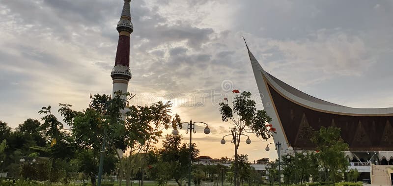 Great Mosque of West Sumatra Indonesia Editorial Stock Image - Image of ...