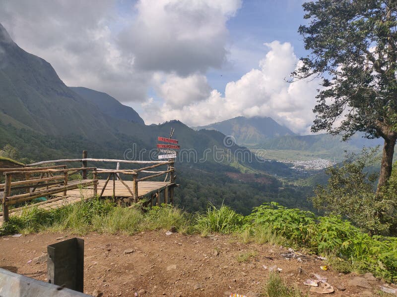 Great Mountain View, Mount Rinjani Stock Image - Image of mountain ...