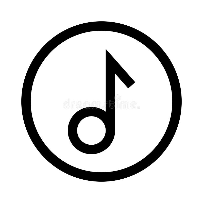 Musical Note Icon in a Round Circle. Vector. Stock Vector ...