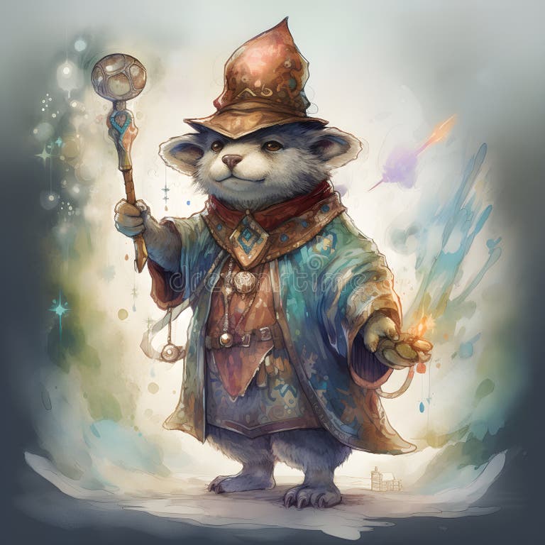 Great Mystical Wizard Mouse, Ai Generative Illustration Stock ...