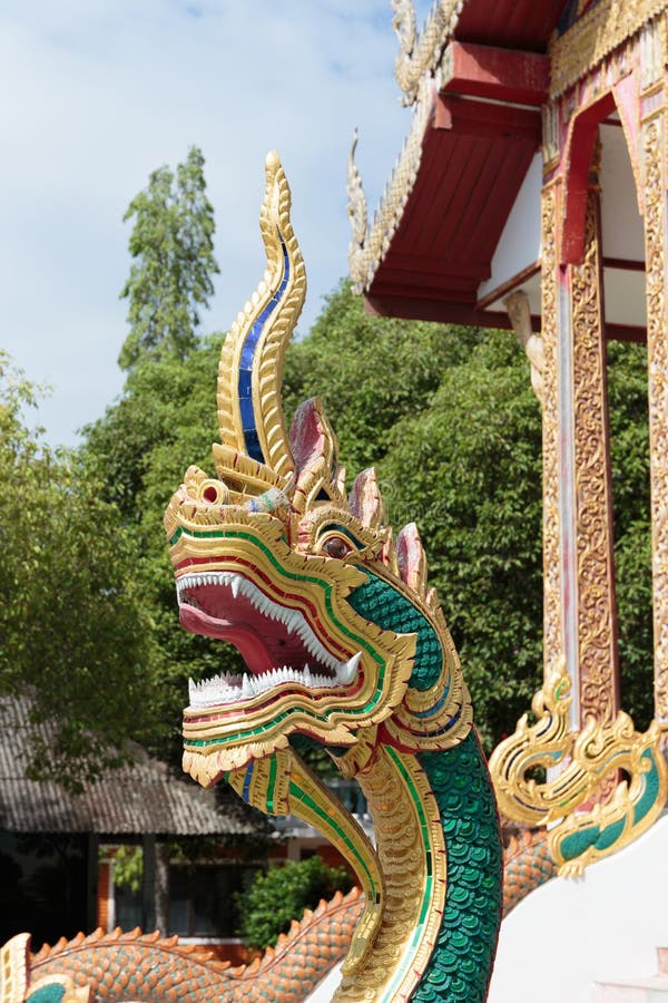 Great Naga Guarding the Temple Stock Photo - Image of thai, guard: 48064094