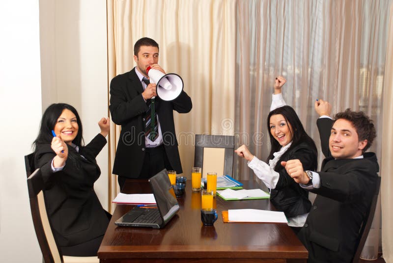 Great news announcement stock photo. Image of employees - 18473712