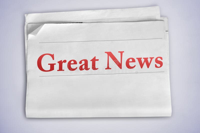 Good News daily Newspaper Headline Stock Photo - Image of print ...