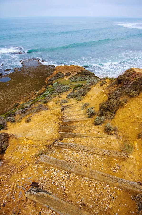 Great Ocean Drive Cliff and Beach Stock Photo - Image of nature ...