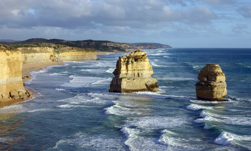 Great Ocean Road stock photo. Image of coastline, clouds - 4057996