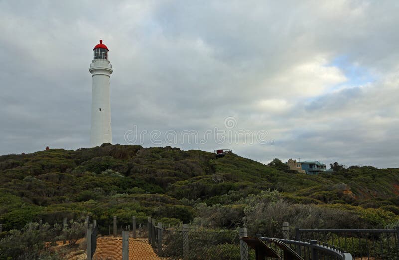 Split Point Lighthouse on the Hill Stock Photo - Image of high, relax ...