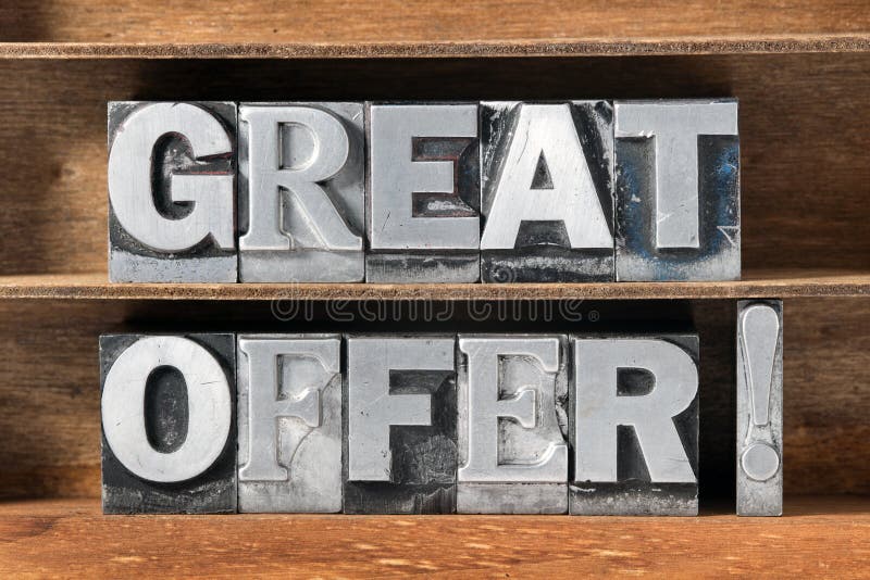 Great offer tray stock image. Image of sale, phrase, type - 63304449