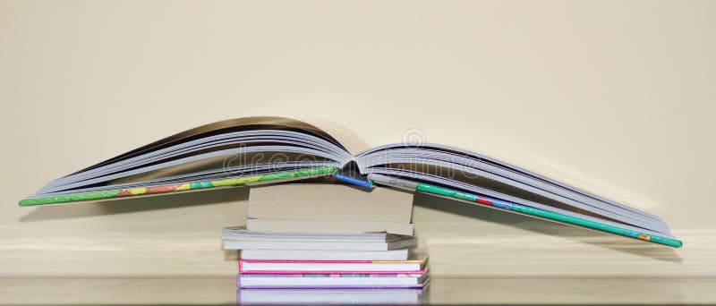 Great open book. stock image. Image of pink, open, beautiful - 212444033