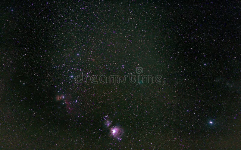 The Great Orion Nebula M42 and M43 in the Orion Constellation Stock ...