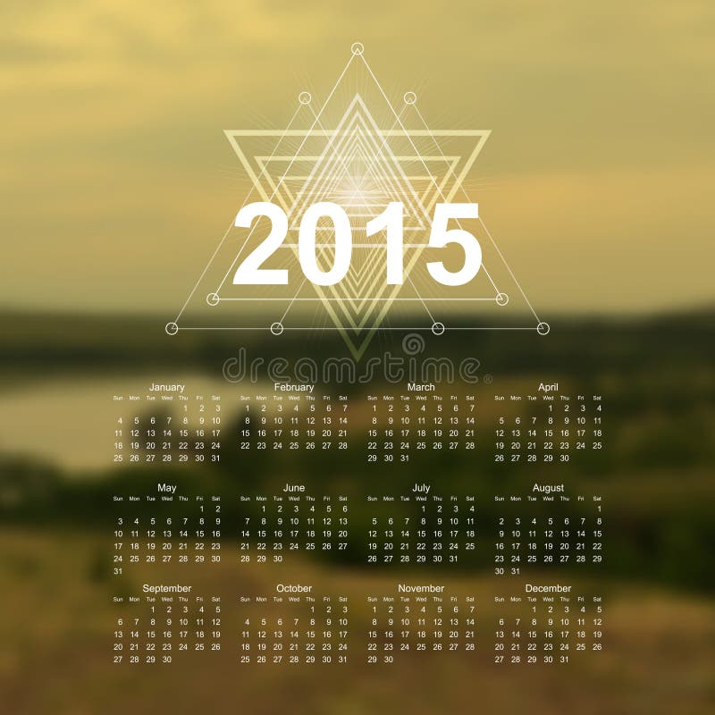 The Great Outdoors Calendar. Vector Illustration Stock Vector ...