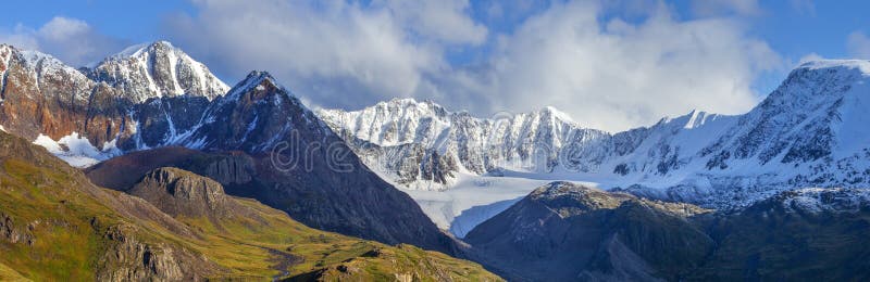 Great Panoramic View of the Mountain Range Stock Photo - Image of ...