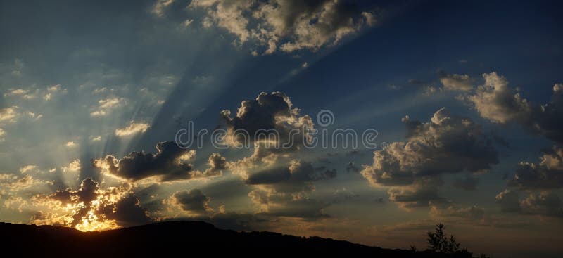 Big Panoramic Sky at Sunrise in Spain Stock Photo - Image of cloudy ...