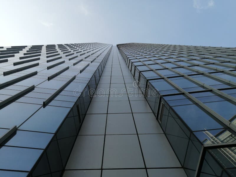 Great Perspective in the Middle of Building Stock Image - Image of ...