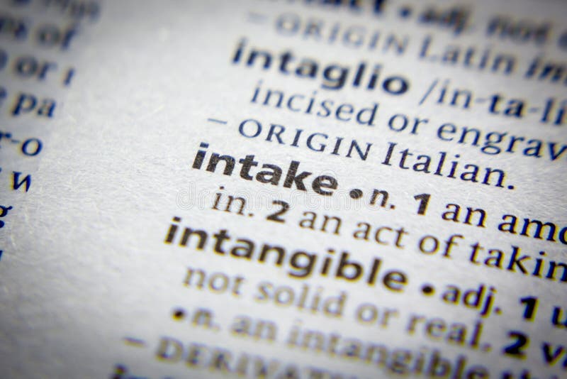 Word or Phrase Intake in a Dictionary Stock Photo - Image of meaning ...