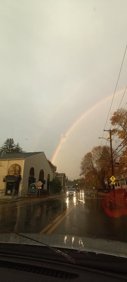 Great picture of a rainbow stock image. Image of darkness - 236835287