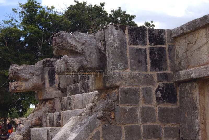 The Great Plaza. Venus Platform in Chichen Itza, Mexico Stock Image ...