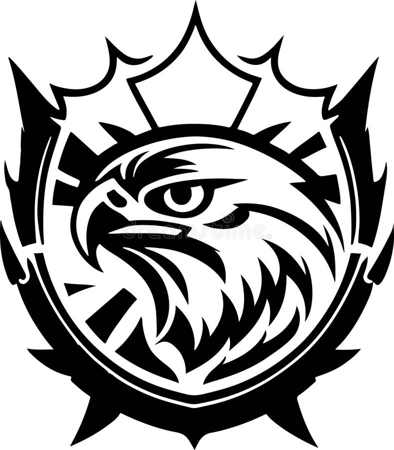 Great and Powerful Hawk Emblem Art Vector Stock Vector - Illustration ...