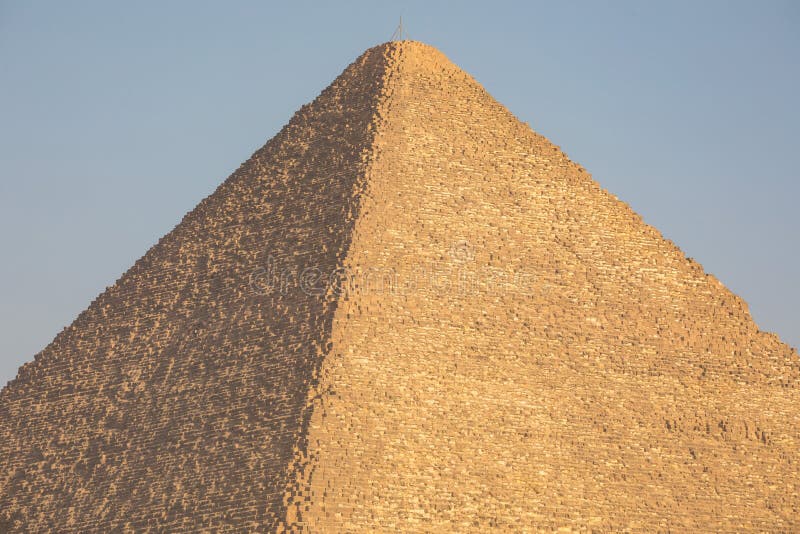 The Great Pyramid with Blue Sky Stock Photo - Image of ancient, giza ...