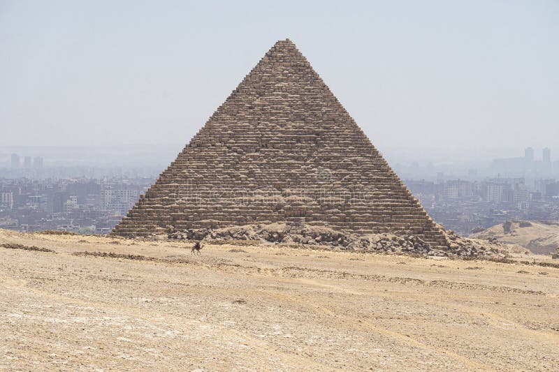 The Great Pyramid of Cheops in Cairo, Egypt. Pyramids of Khafra Against ...
