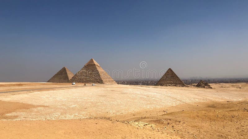 The Great Pyramid Complex in Giza, Egypt Stock Photo - Image of ruin ...