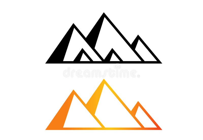 Great Pyramid of Giza Logo and Icon, Vector Art Stock Vector ...